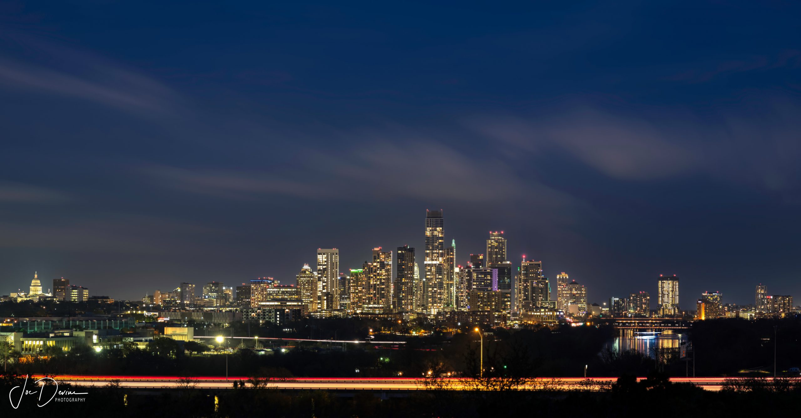 Austin Skyline at Night - joedevine.com